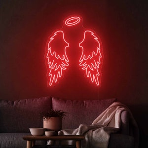 Angel Wings LED Neon Sign Custom Neon Neon Light - Etsy