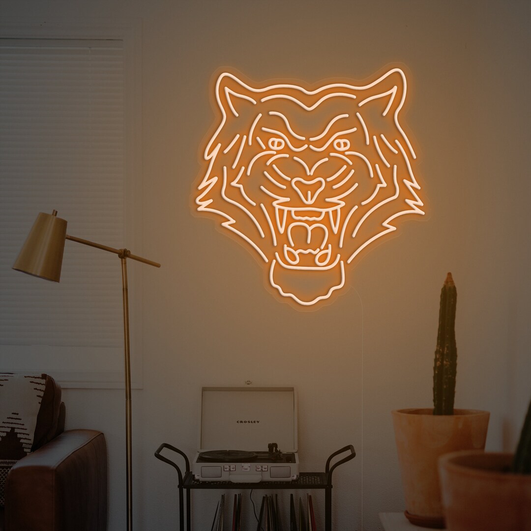 Tiger LED Neon Sign Custom Neon Sign LED Office Decor - Etsy