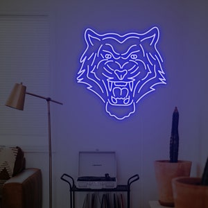 Tiger LED Neon Sign Custom Neon Sign LED Office Decor - Etsy