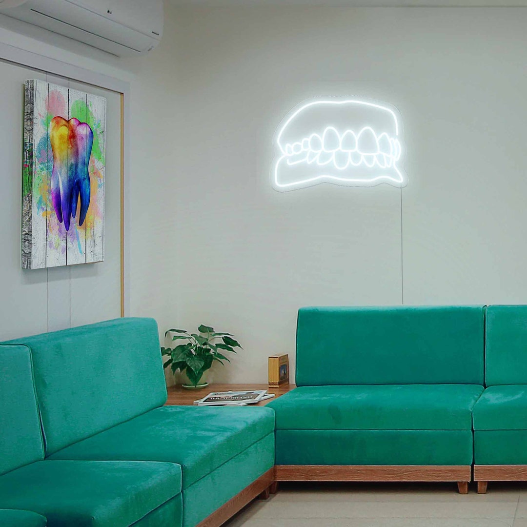 Teeth LED Neon Sign, Dental Clinic Neon Business Sign, Office or Store ...
