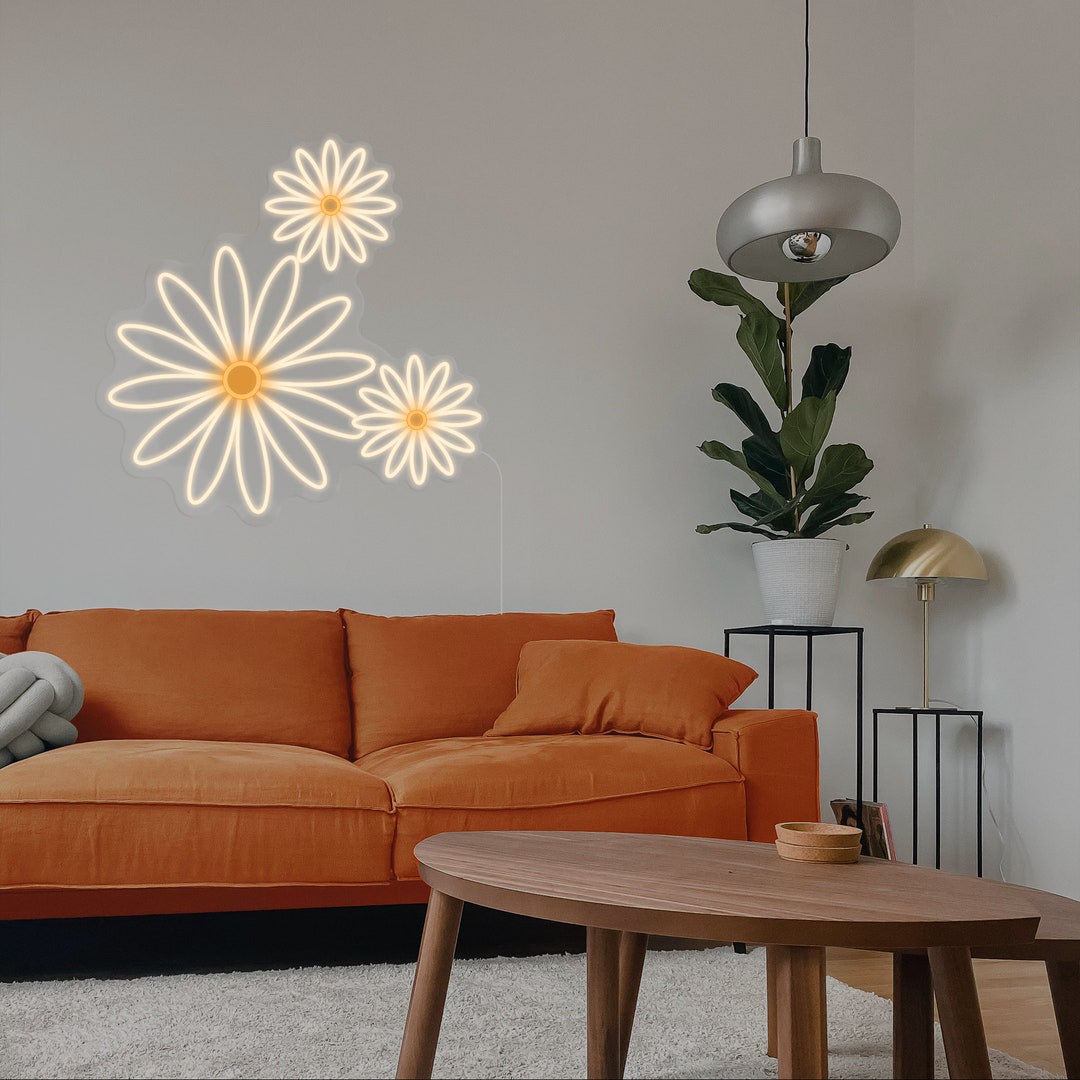Boho Daisies LED Neon Sign 70s Groovy Boho Collection for Retail Shop ...