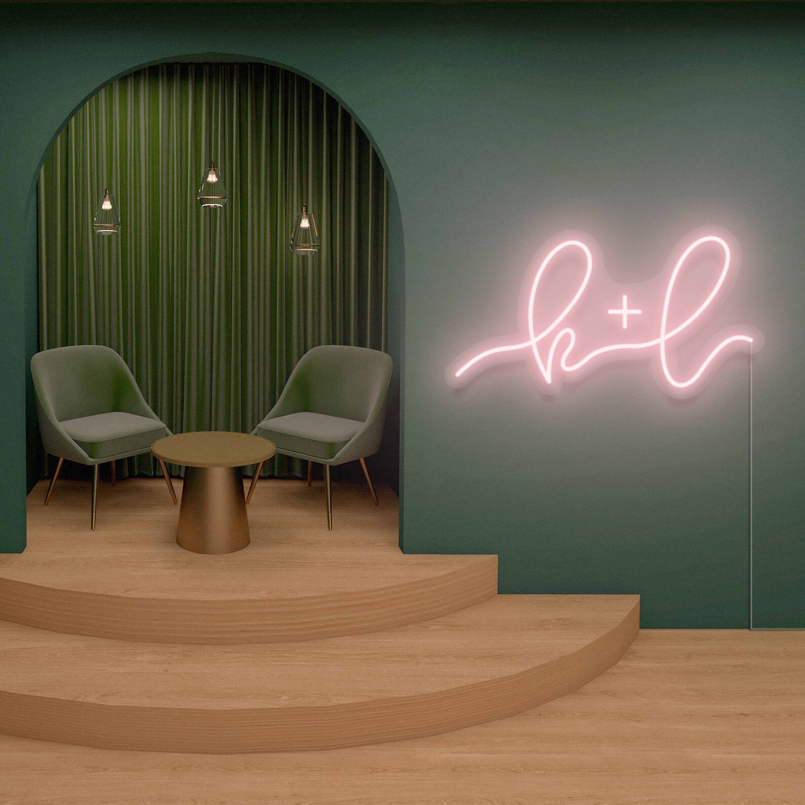 Calligraphy Initials Neon for Custom LED Neon Sign Wedding - Etsy