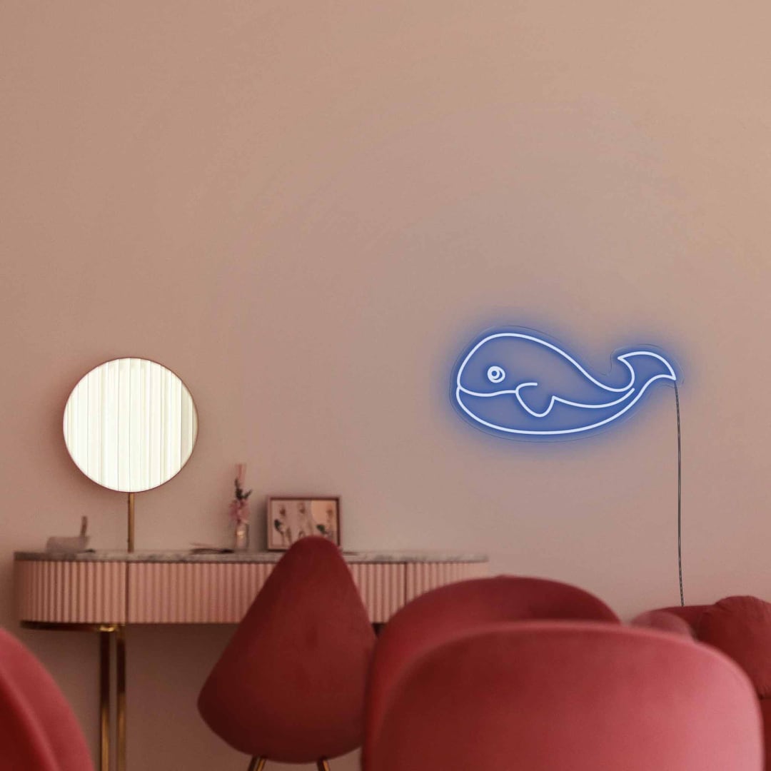 Whale LED NEON SIGN Retail Sign Kids Custom Sign - Etsy