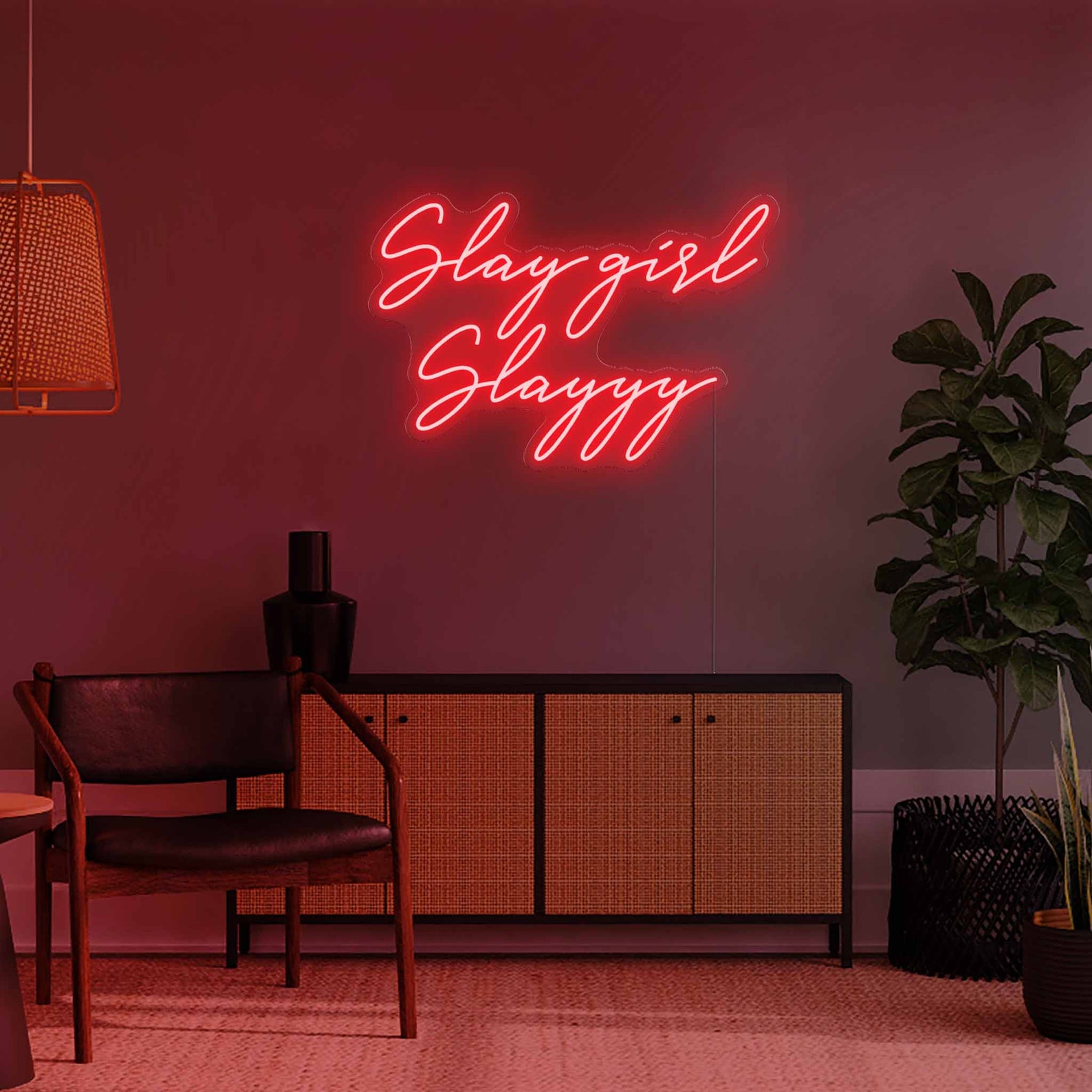 Slay Girl Slay LED Neon Sign Bedroom and Home Gym Light | Etsy