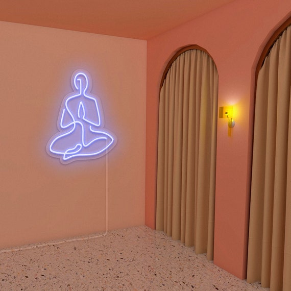 Yoga Lotus LED Neon Sign Custom Neon Neon Light - Etsy