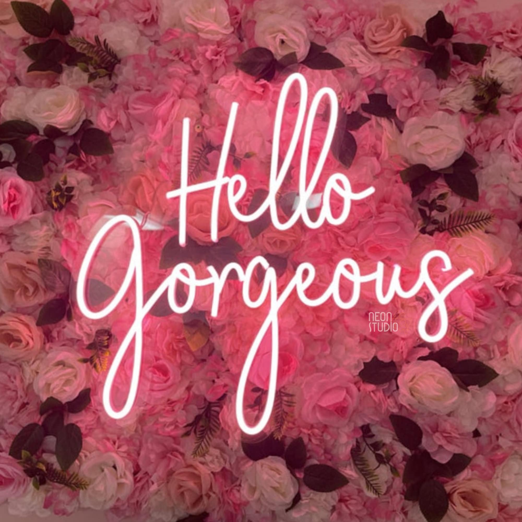 Hello Gorgeous Custom LED Neon Sign Light for Home Wall Decor | Etsy