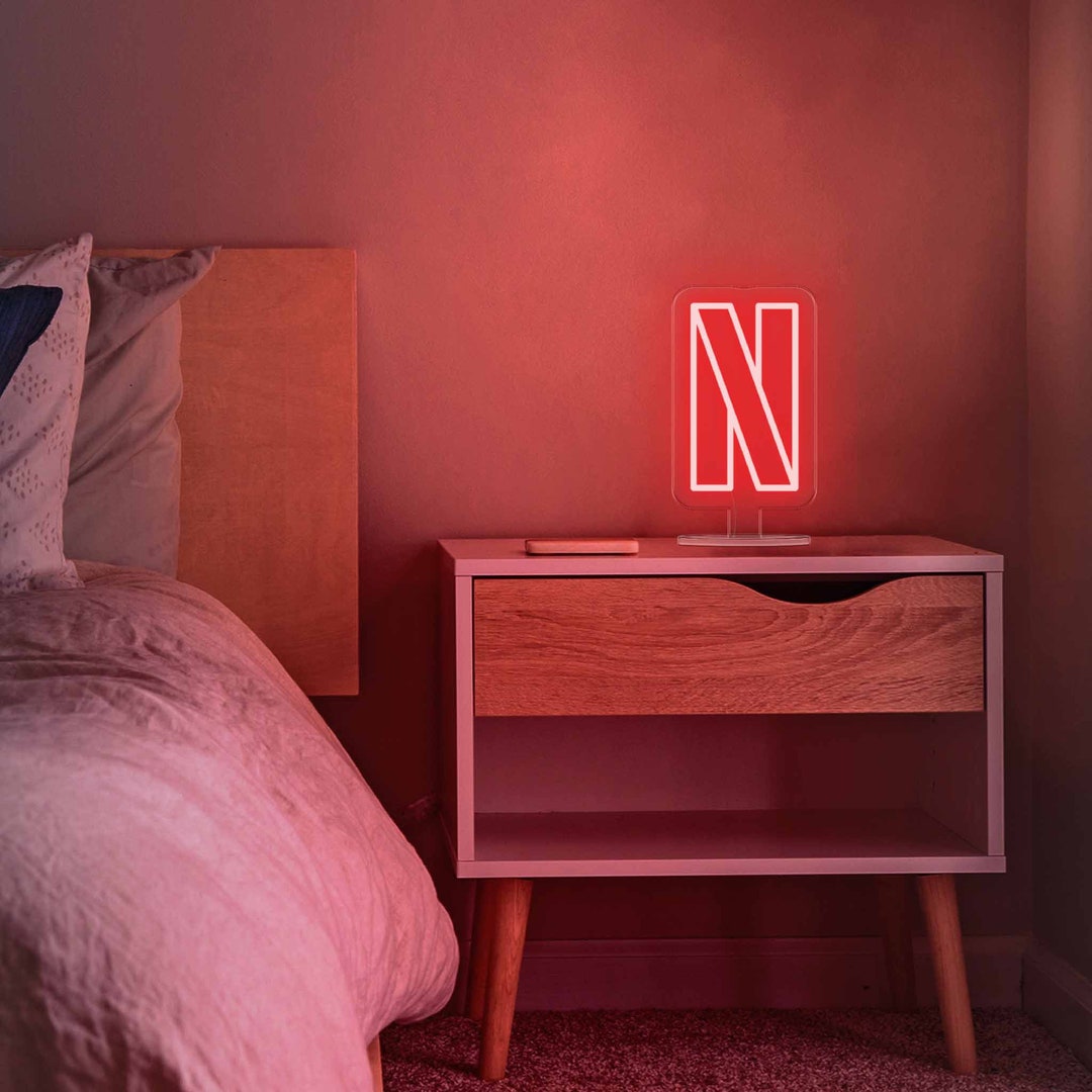 Netflix Icon Neon Table Sign Custom LED Neon Sign Bedroom - Etsy