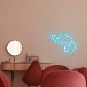 Christmas Gift Baby Elephant LED NEON SIGN Retail Sign, Kids, Custom ...