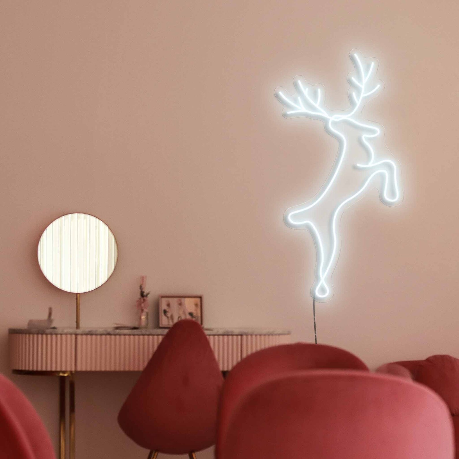 Reindeer LED NEON SIGN Retail Sign Kids Custom Sign - Etsy