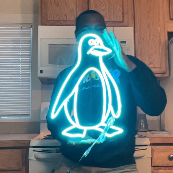 Penguin LED NEON SIGN Retail Sign Kids Custom Sign | Etsy
