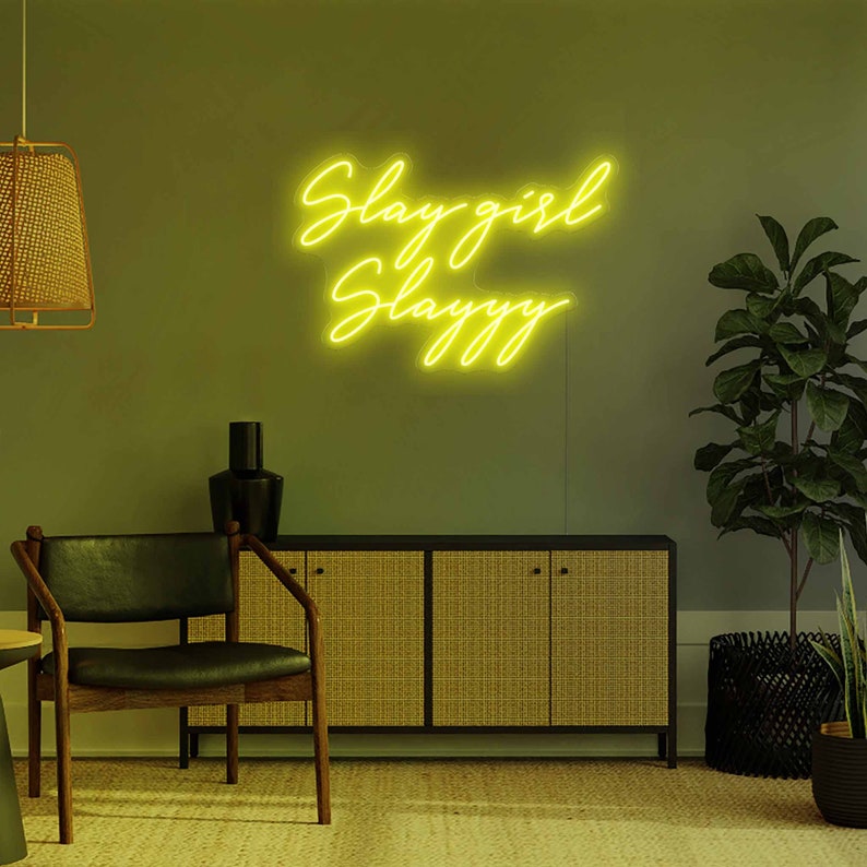 Slay Girl Slay LED Neon Sign Bedroom and Home Gym Light | Etsy