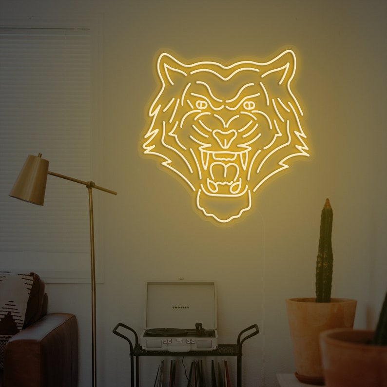 Tiger LED Neon Sign Custom Neon Sign LED Office Decor - Etsy