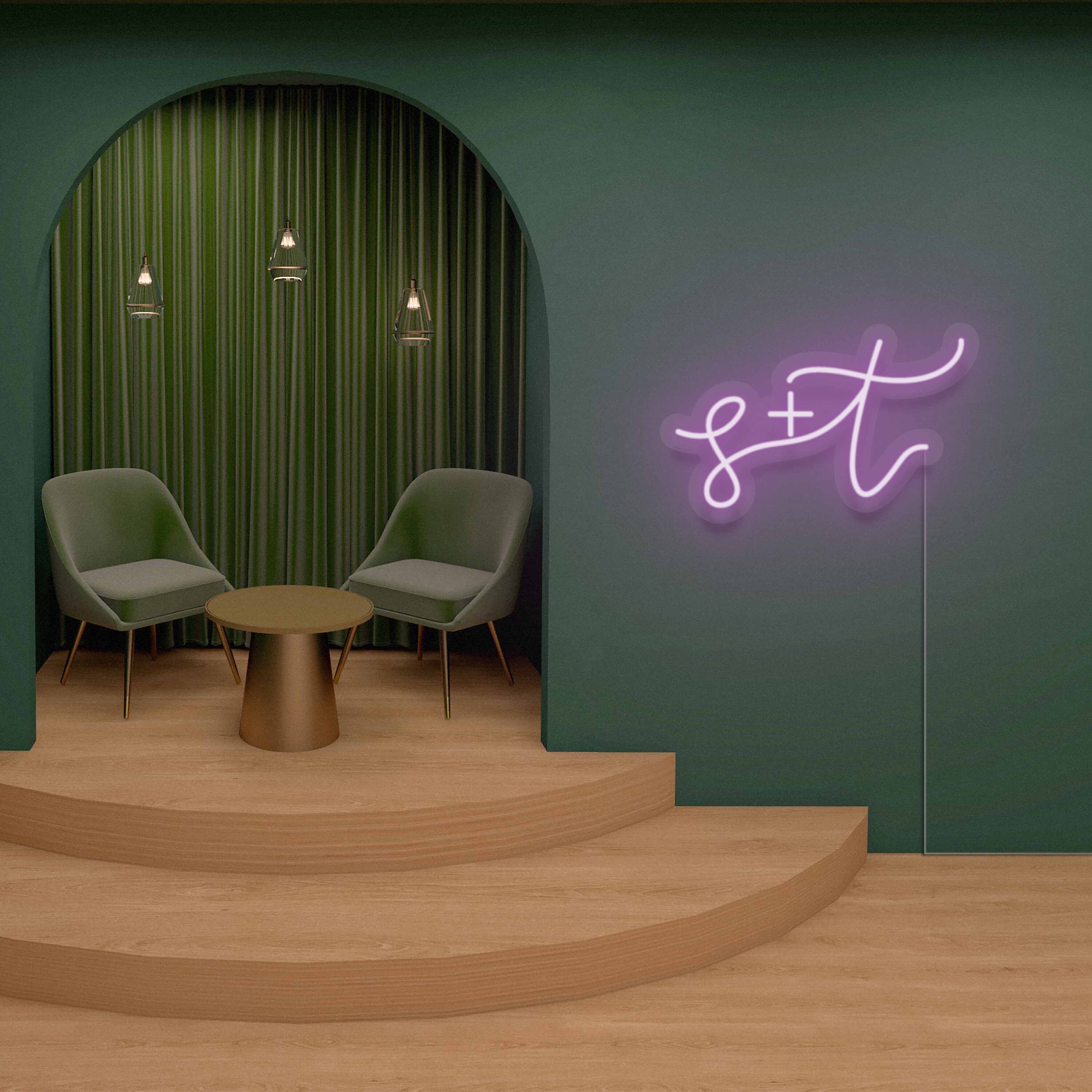 Calligraphy Initials Neon for Custom LED Neon Sign Wedding | Etsy