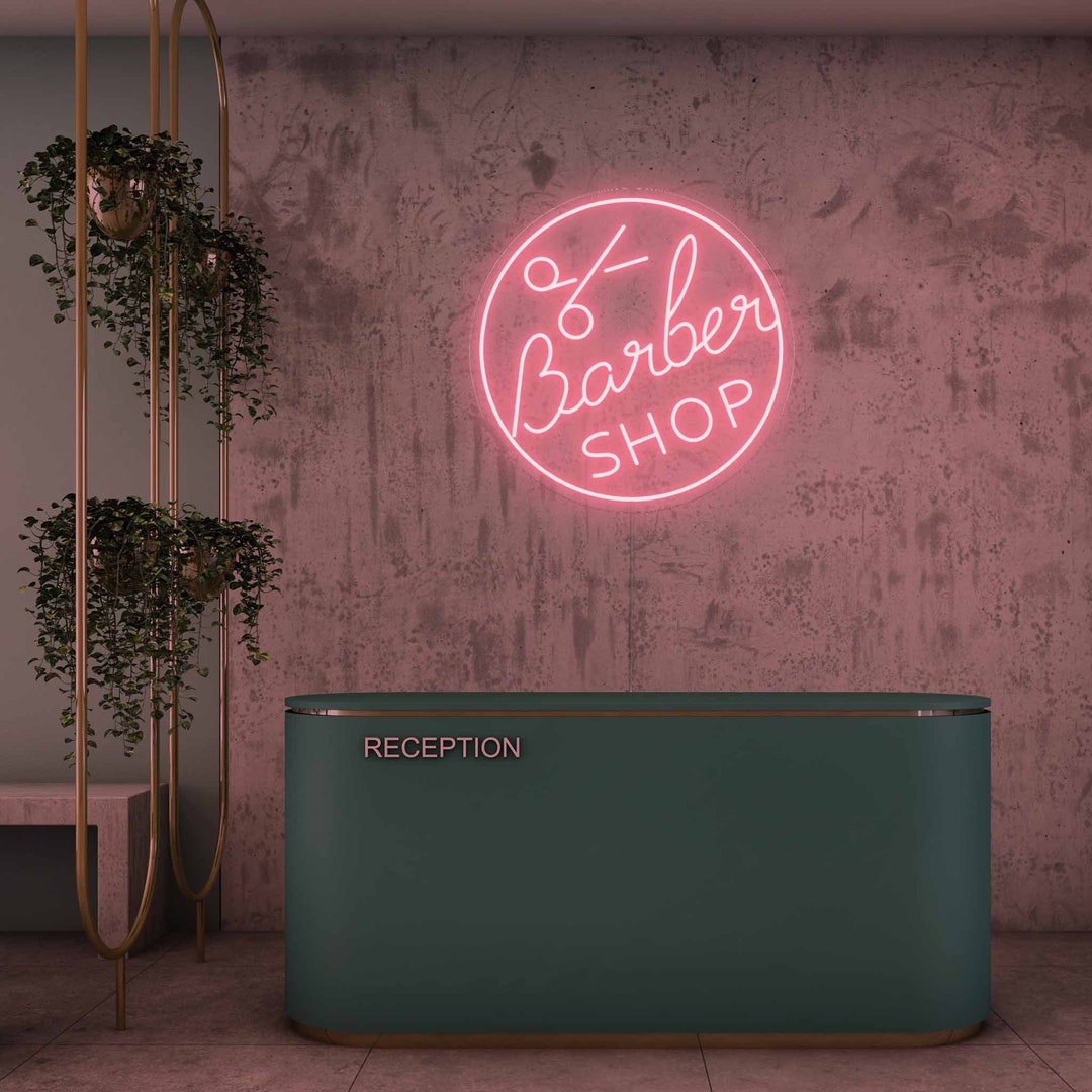 Barber Shop LED Neon Sign Bedroom and Home Gym Light, Popular Custom ...