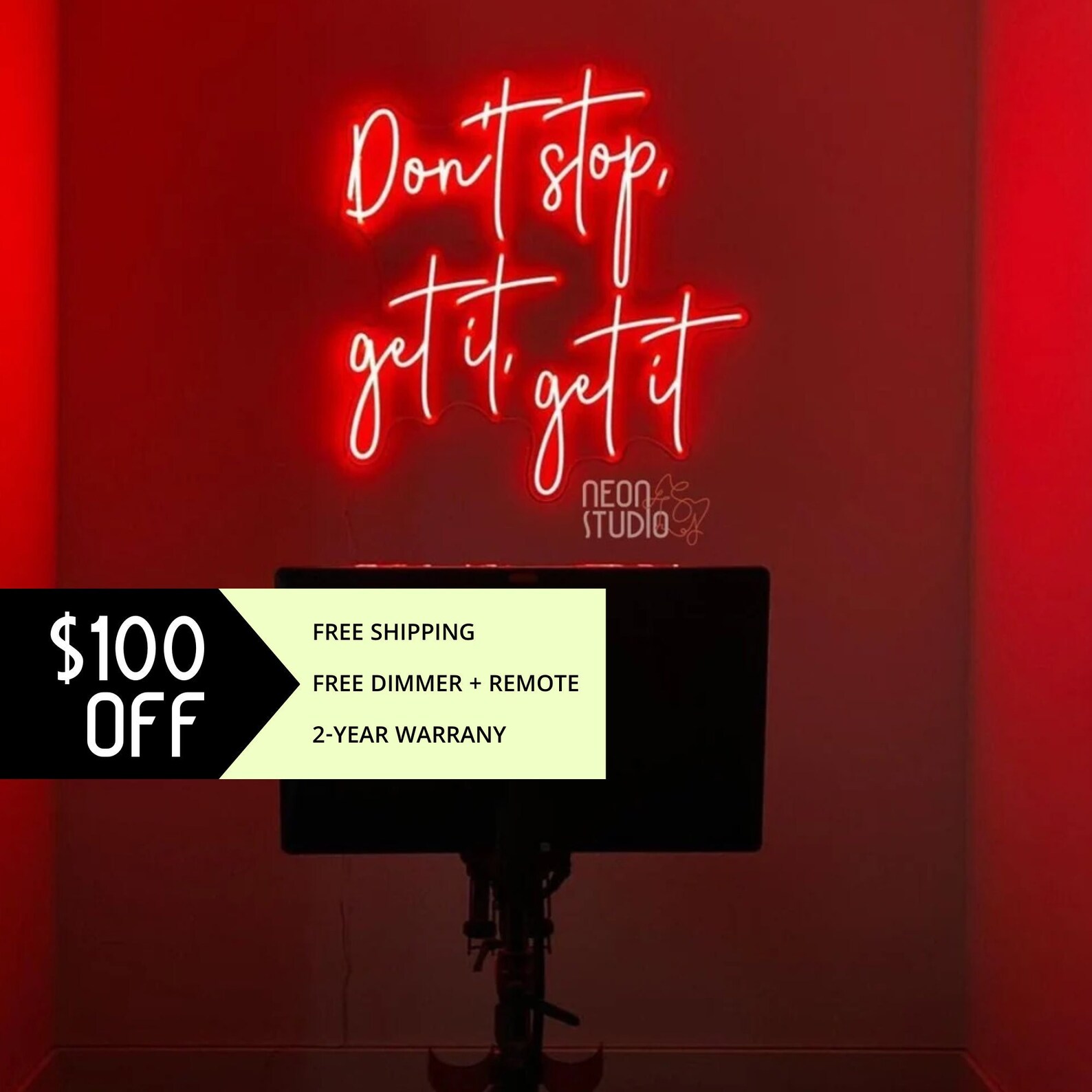Don't Stop Get It Get It LED Neon Sign Custom Neon - Etsy