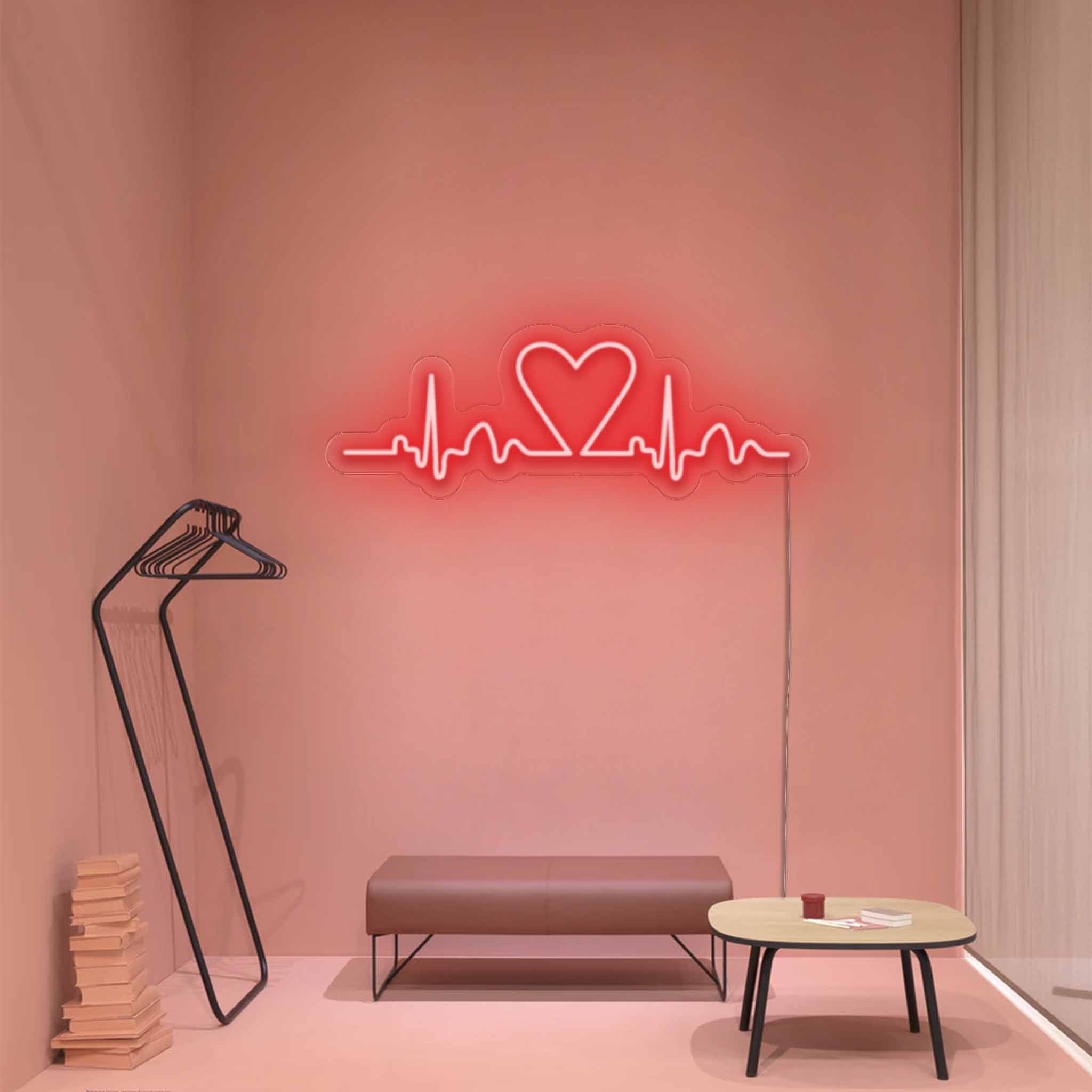 Heart Beat Led Neon Sign Wedding Light Custom Neon Sign Etsy