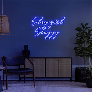Slay Girl Slay LED Neon Sign Bedroom and Home Gym Light - Etsy