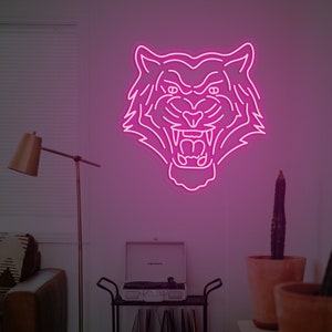 Tiger LED Neon Sign Custom Neon Sign LED Office Decor - Etsy