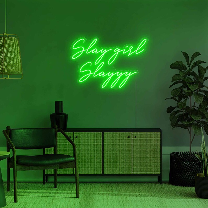 Slay Girl Slay LED Neon Sign Bedroom and Home Gym Light - Etsy