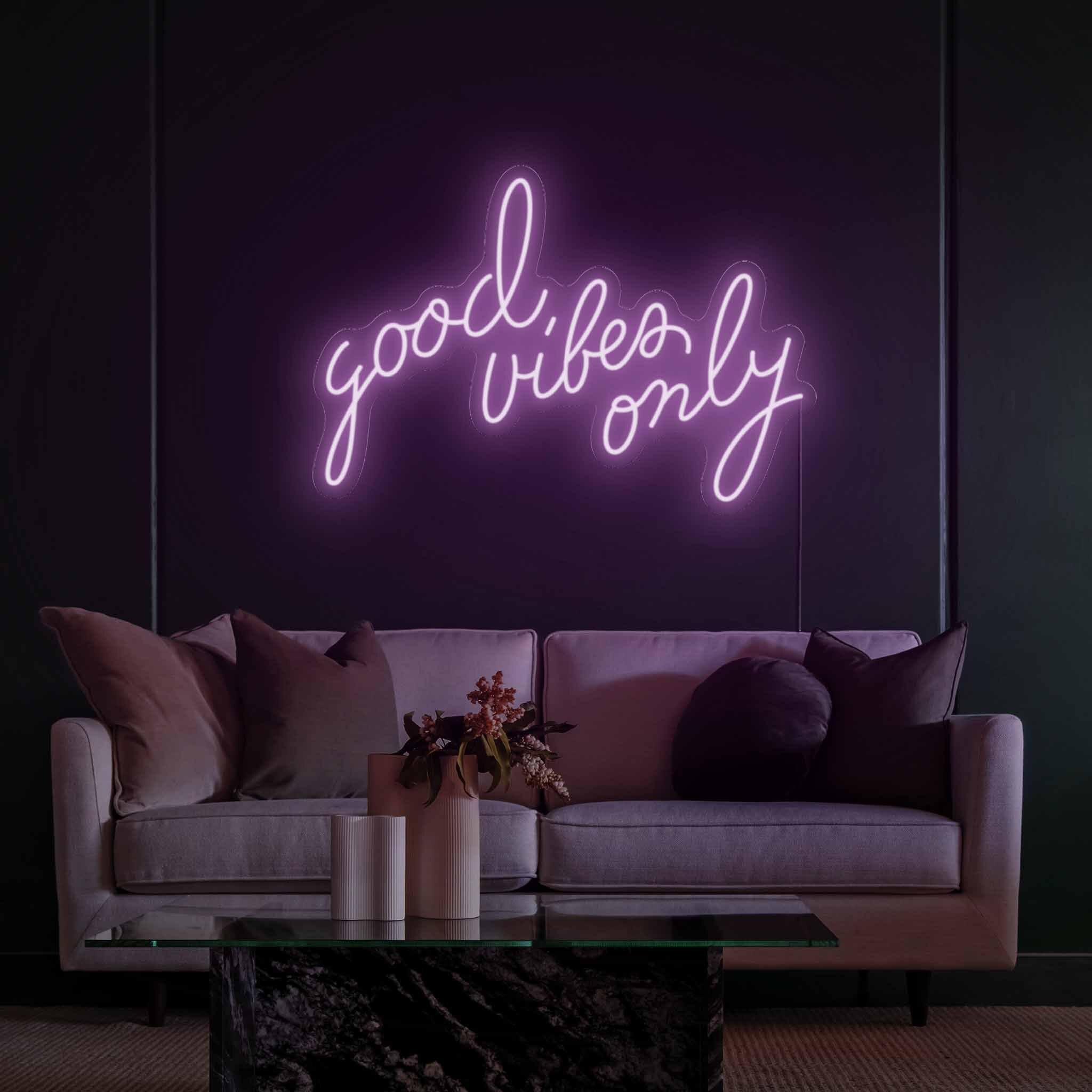 Good Vibes Only LED Neon Sign for Bedroom Light Popular | Etsy