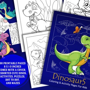 Dinosaurs Coloring & Activity Book for Kids: Color Me With Assorted ...