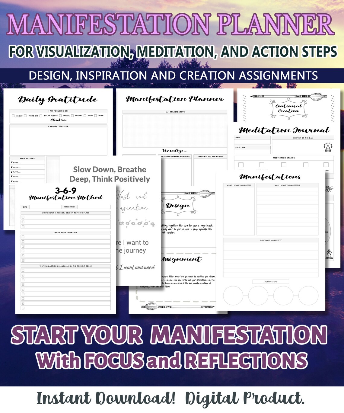 Vision Journal Mandala Coloring Pages PDF Printable - Etsy