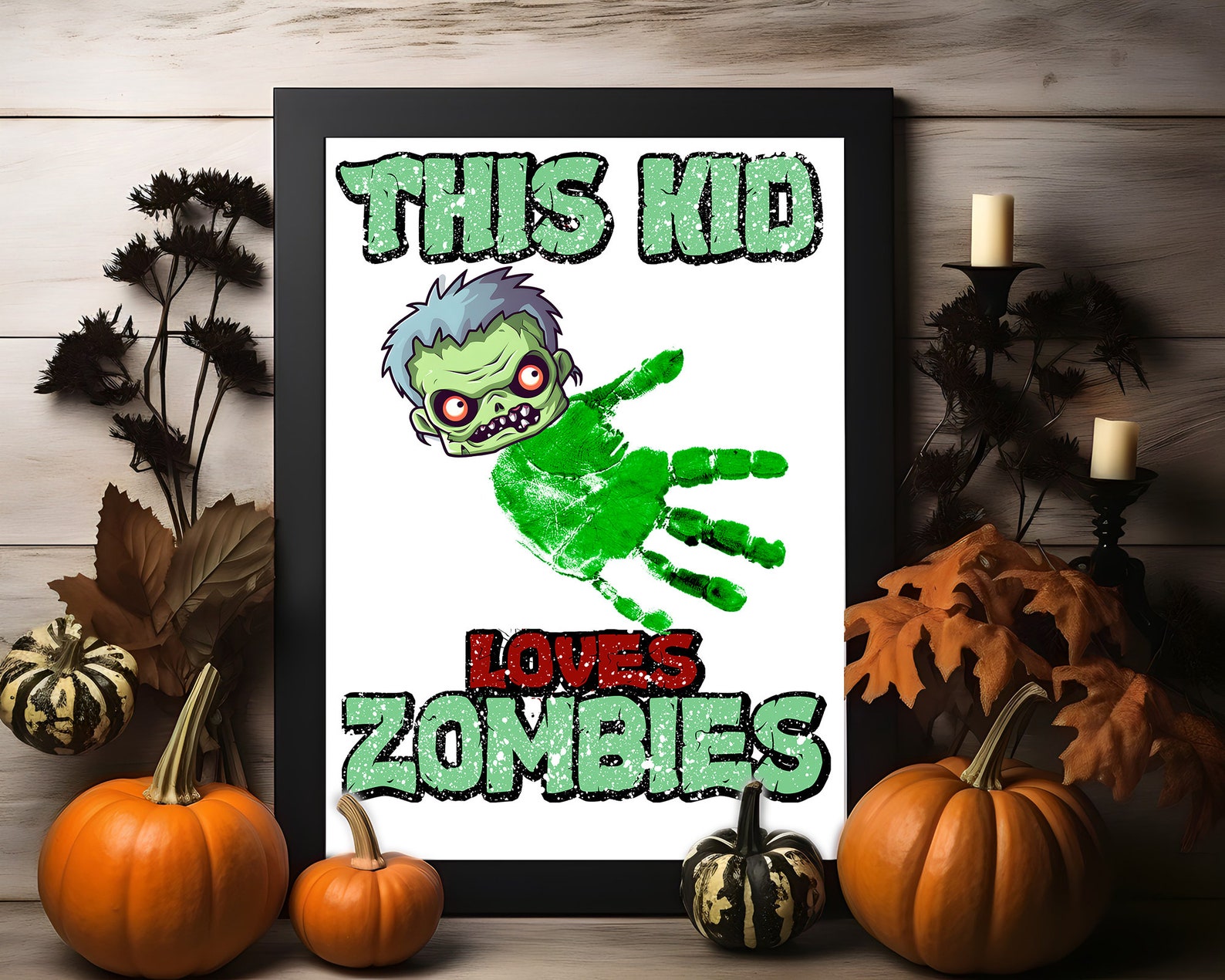 Zombie Handprint Craft | Handprint Art | Halloween Handprint Craft ...
