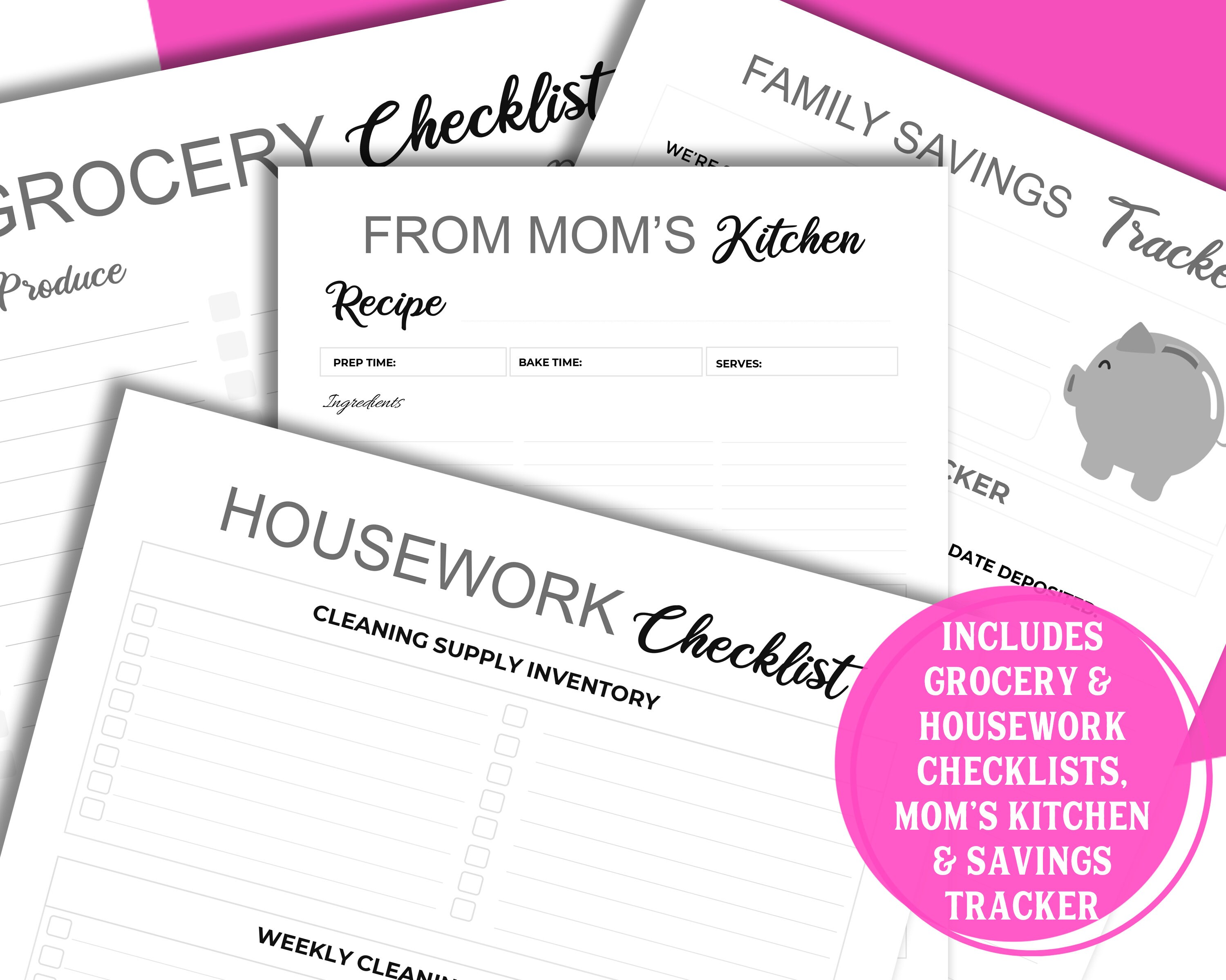 The Best Kind of Mom Life Goals Planner PDF Printable Letter Size ...