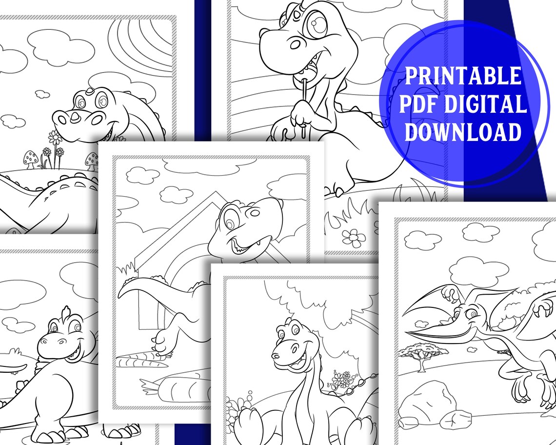 Dinosaurs Coloring & Activity Book for Kids: Color Me With - Etsy