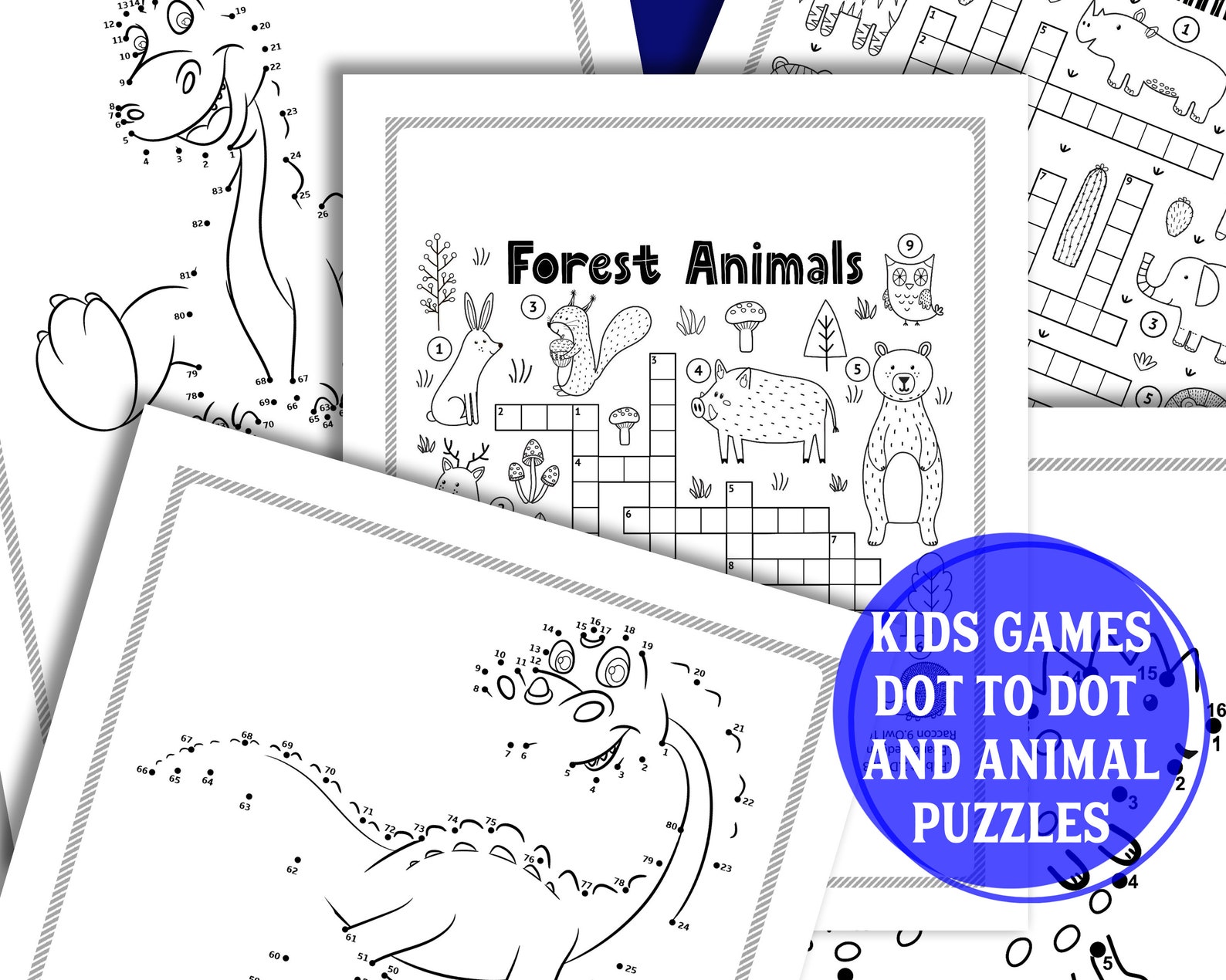 Dinosaurs Coloring & Activity Book for Kids: Color Me With - Etsy