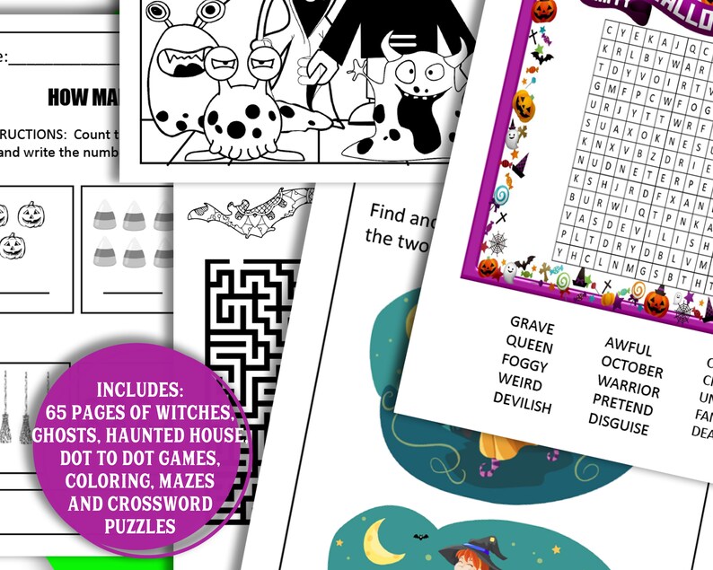 Ghost Hunting Halloween Coloring Book for Kids 6 8: - Etsy