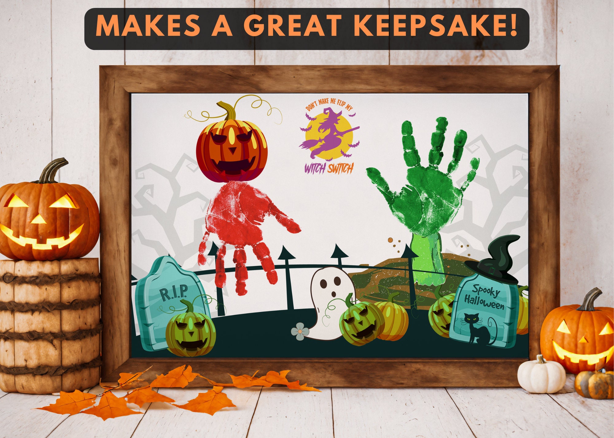 Zombie Handprint Craft | Handprint Art | Halloween Handprint Craft ...