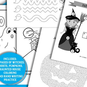 Halloween Coloring Book for Kids 4 8: Halloween Fun Activity Book With ...