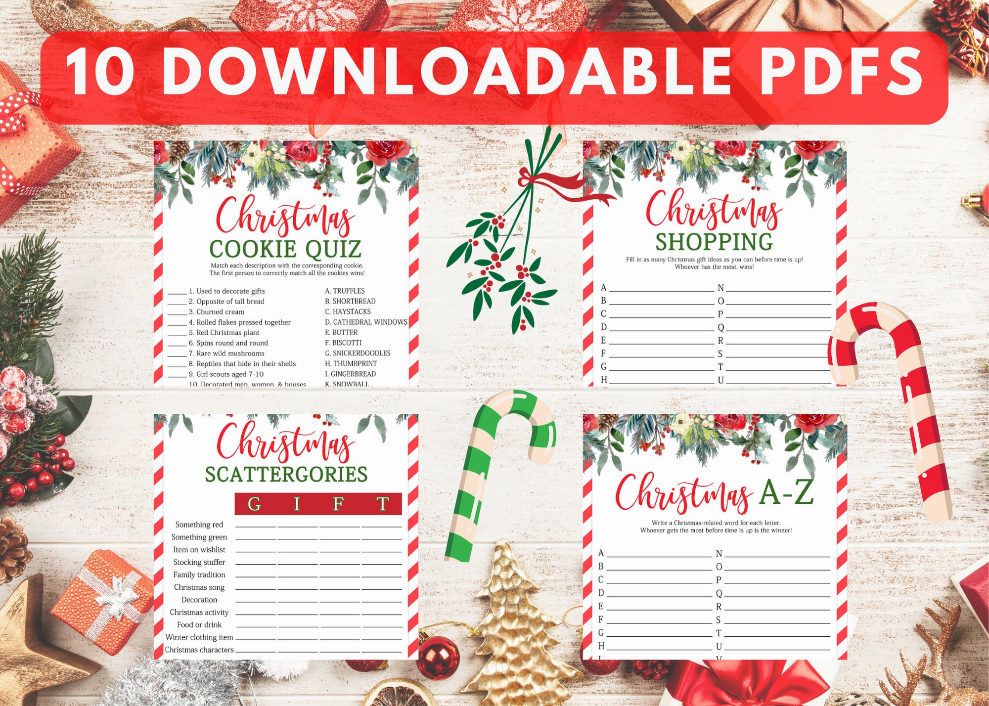 Christmas Party Games 10 Pages, Downloadable PDF Files, Christmas ...