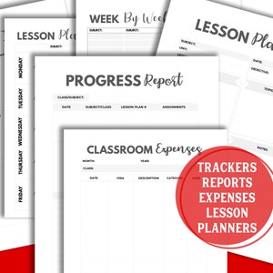 Printable Teacher Planner Log Book Sheets PDF Simple Old School ...