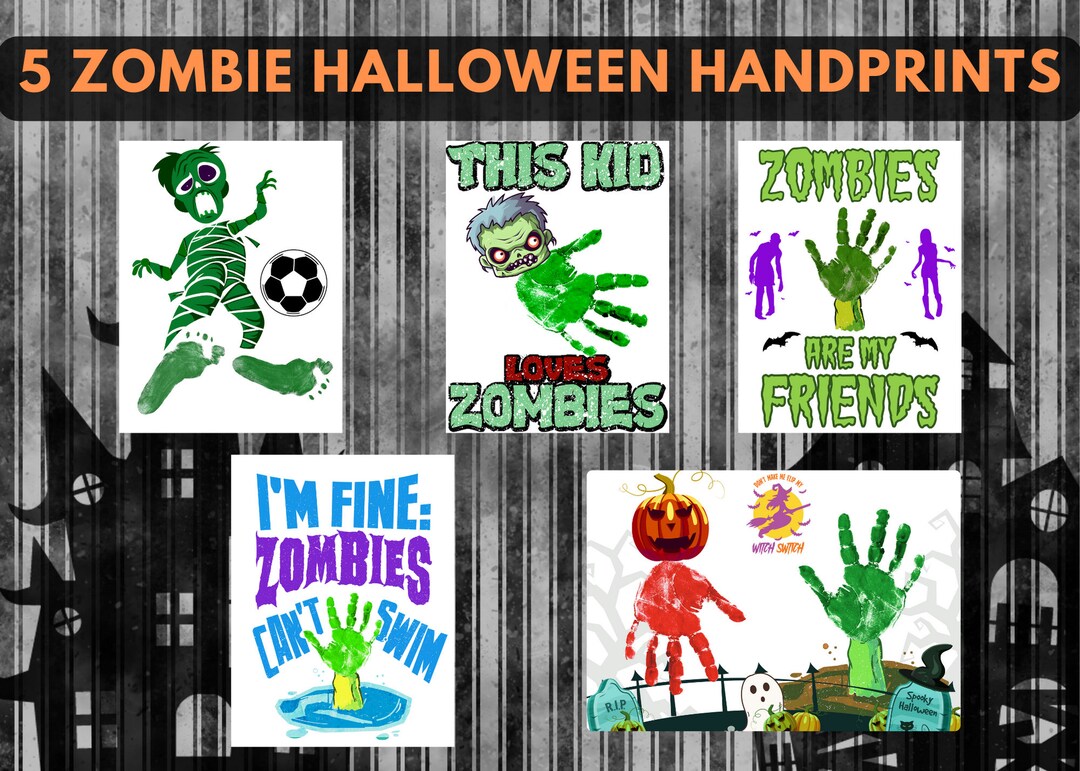 Zombie Handprint Craft | Handprint Art | Halloween Handprint Craft ...