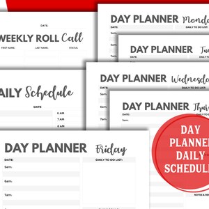 Printable Teacher Planner Log Book Sheets PDF Simple Old School ...