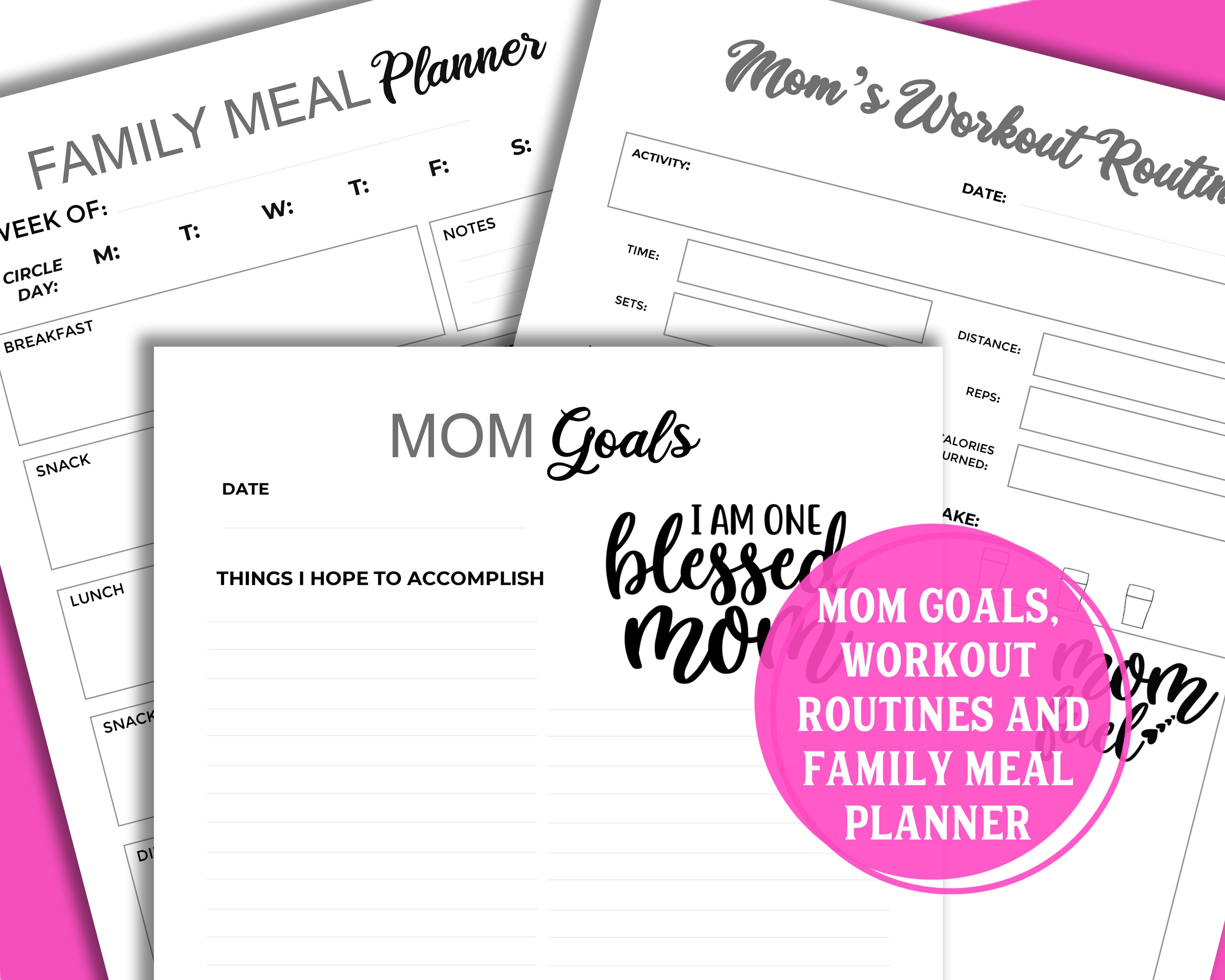 The Best Kind of Mom Life Goals Planner PDF Printable Letter Size ...