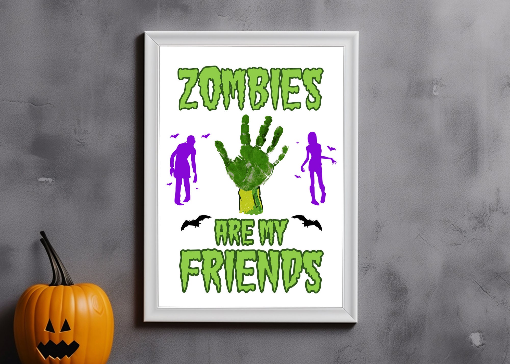 Zombie Handprint Craft | Handprint Art | Halloween Handprint Craft ...