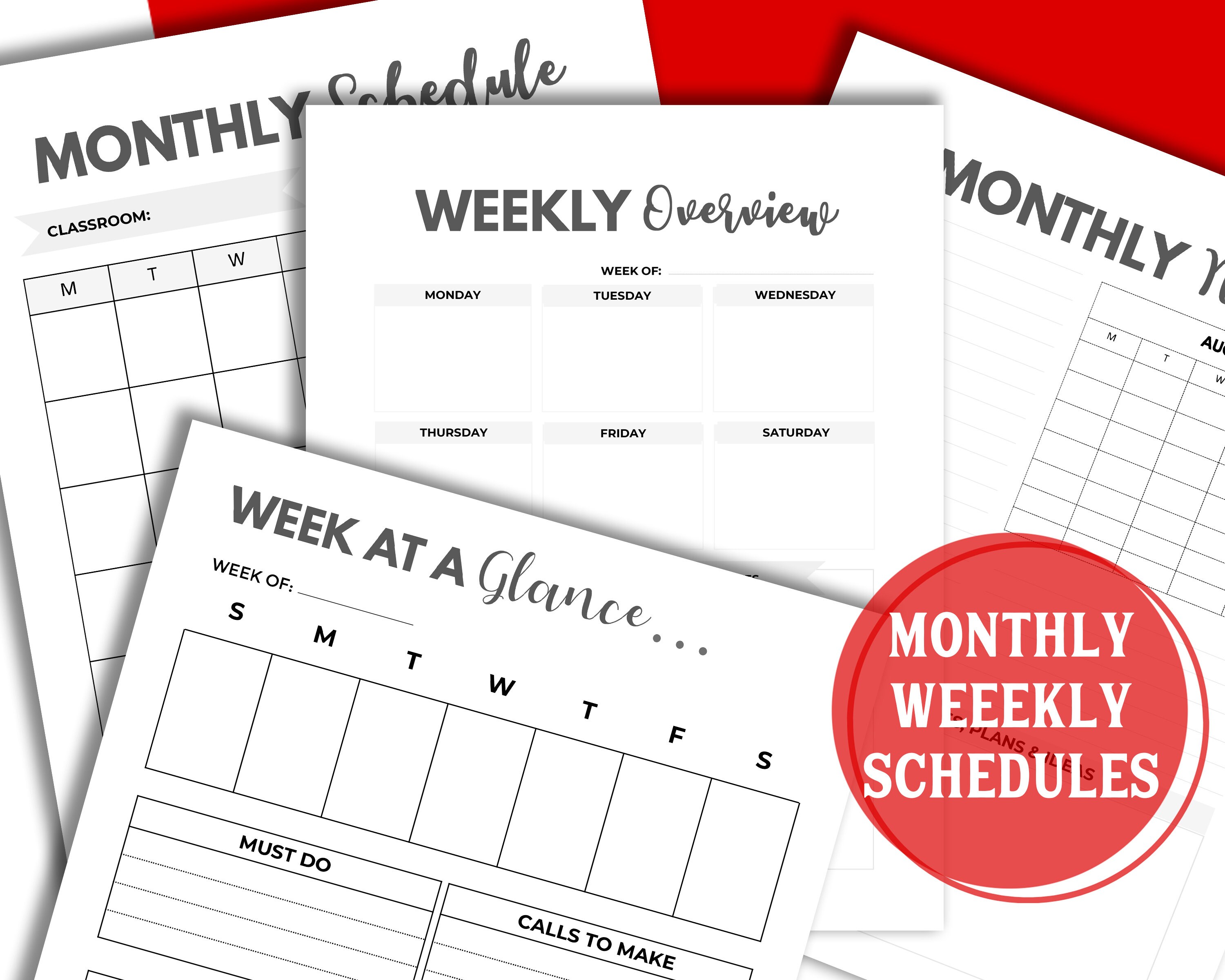 Printable Teacher Planner Log Book Sheets PDF Simple Old School ...