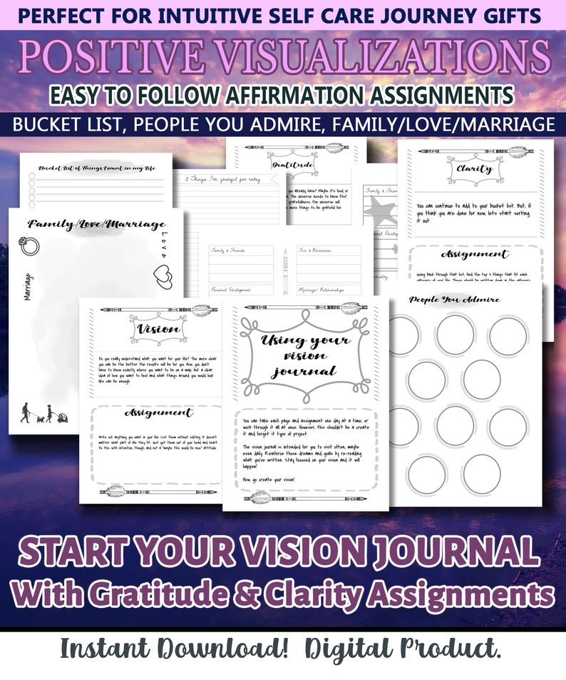 Vision Journal Mandala Coloring Pages PDF Printable - Etsy