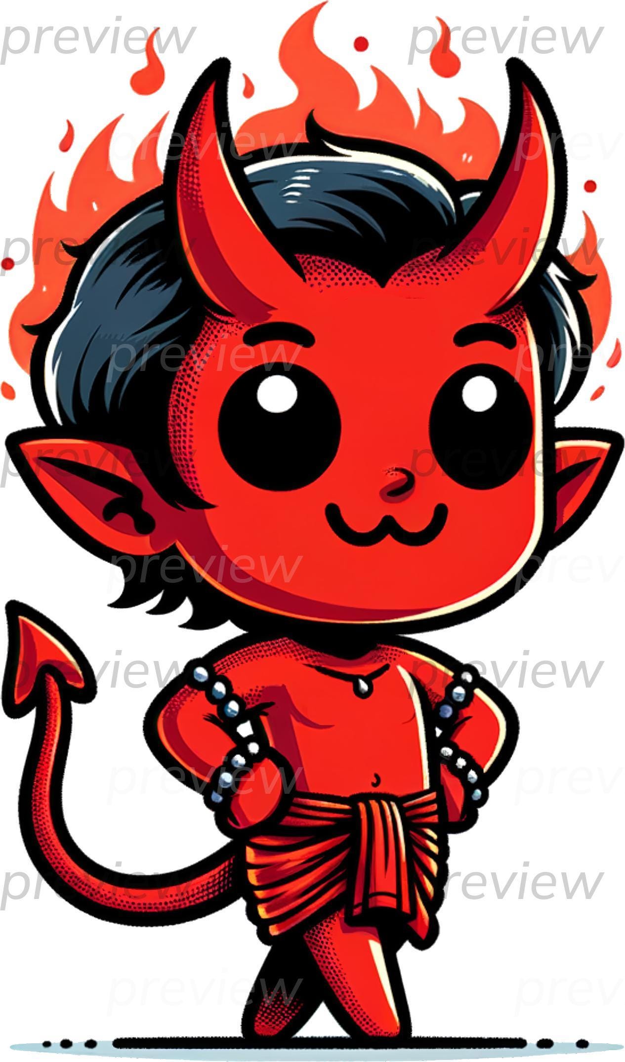 Devil Clipart of Cartoon Devils and Demon PNG Images Bundle for ...