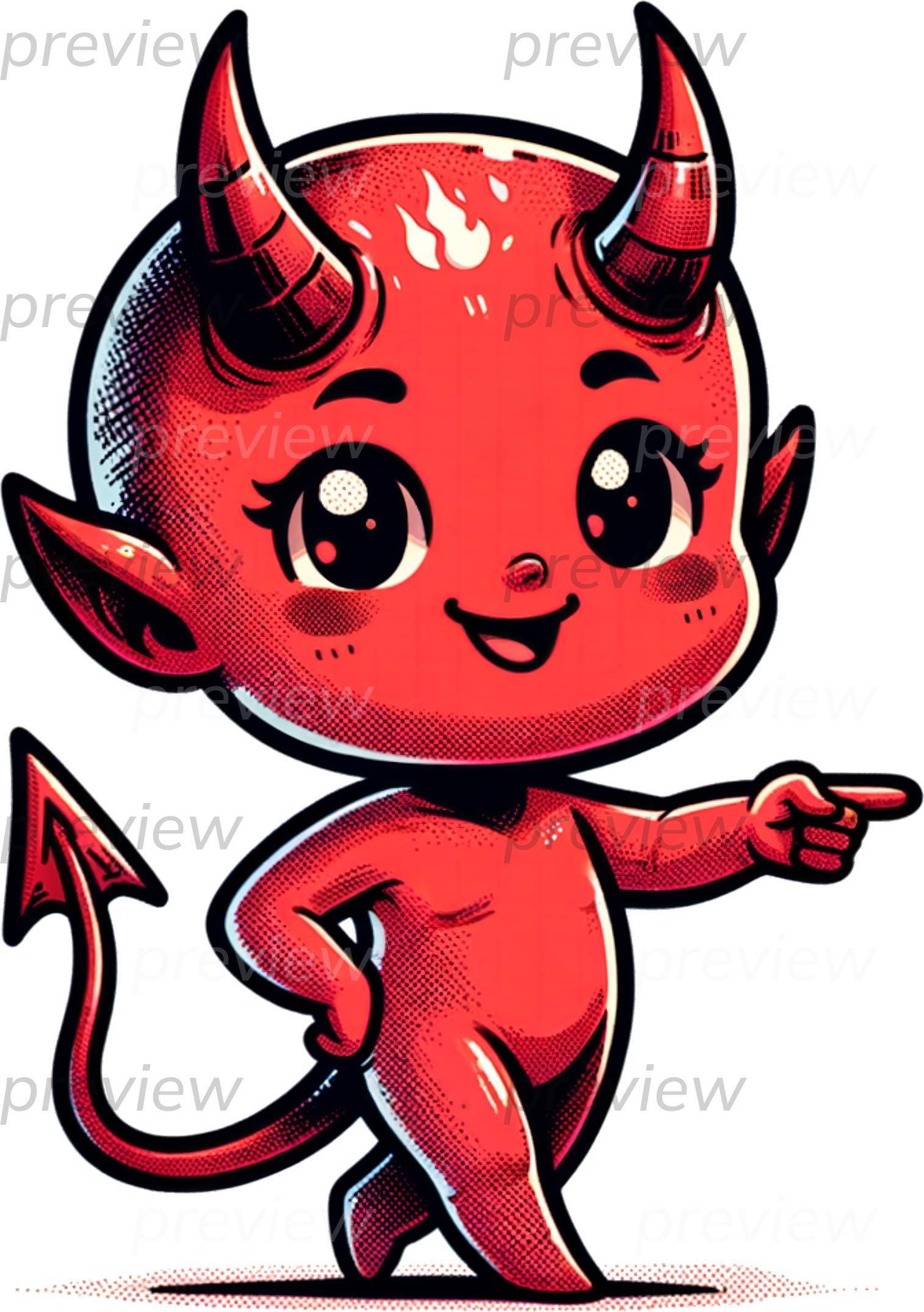 Devil Clipart of Cartoon Devils and Demon PNG Images Bundle for ...