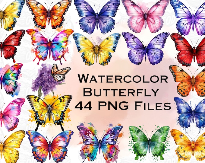 Monarch Butterfly Clipart | Watercolor Butterfly PNG | Floral Clipart ...