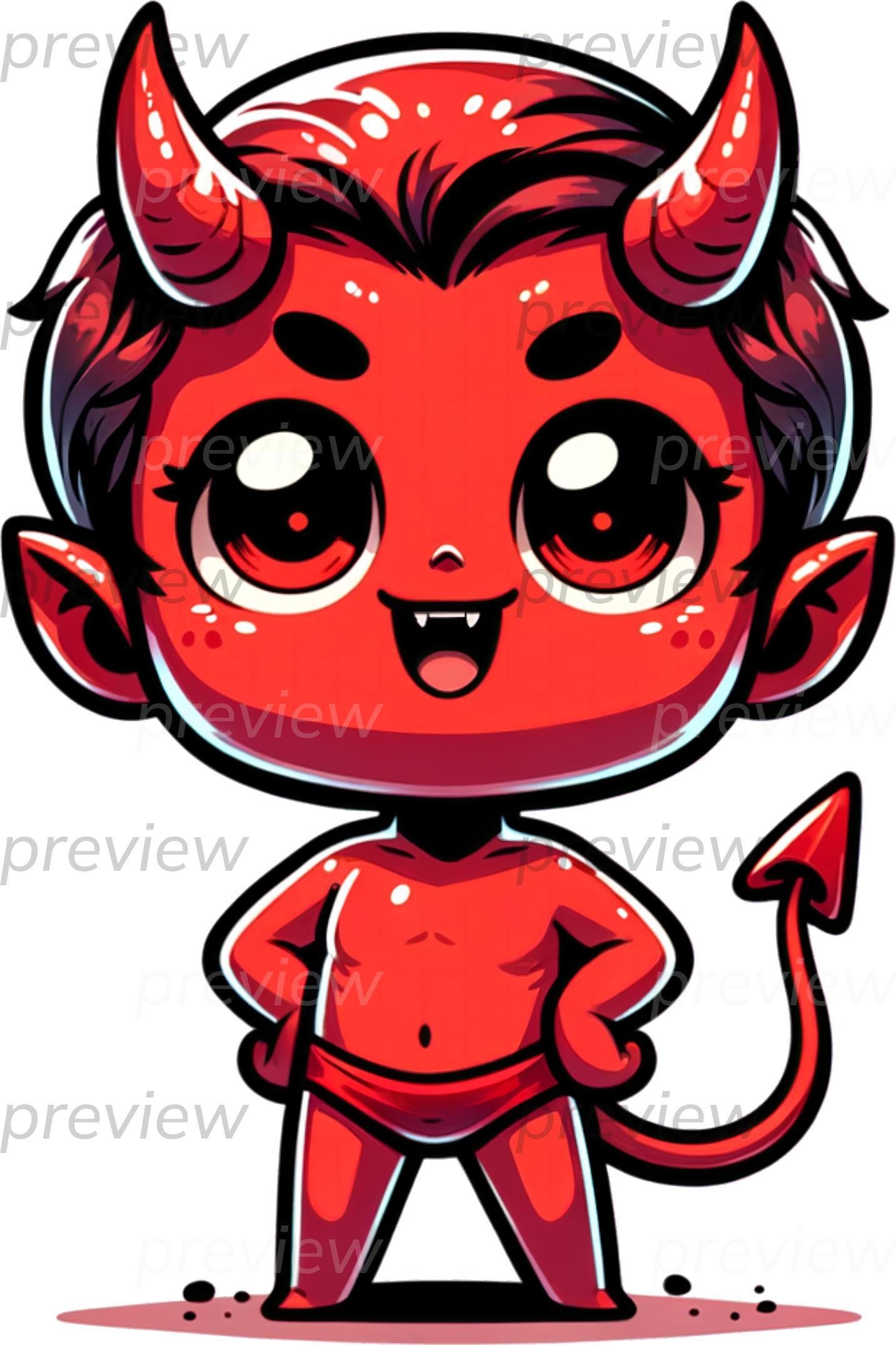 Devil Clipart of Cartoon Devils and Demon PNG Images Bundle for ...