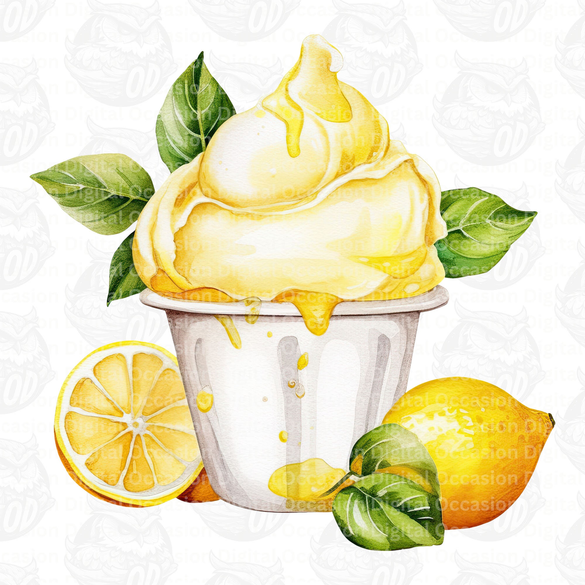 Watercolor Lemon Clipart,digital Png Lemonade,fruit Cart Graphics ...
