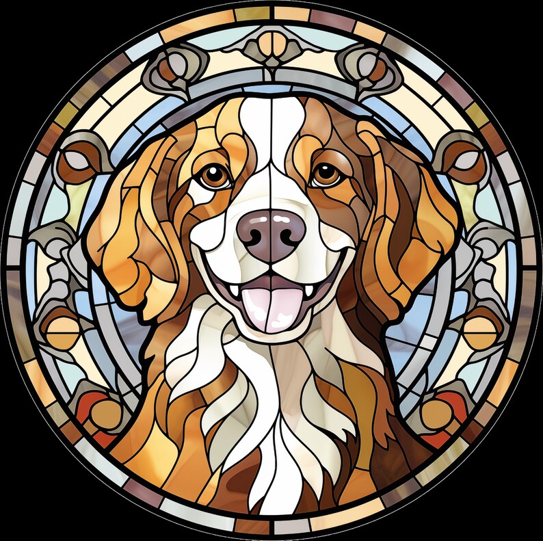 Stained Glass Dog 147 Round Bundle PNG, High-resolution, Commercial Use ...