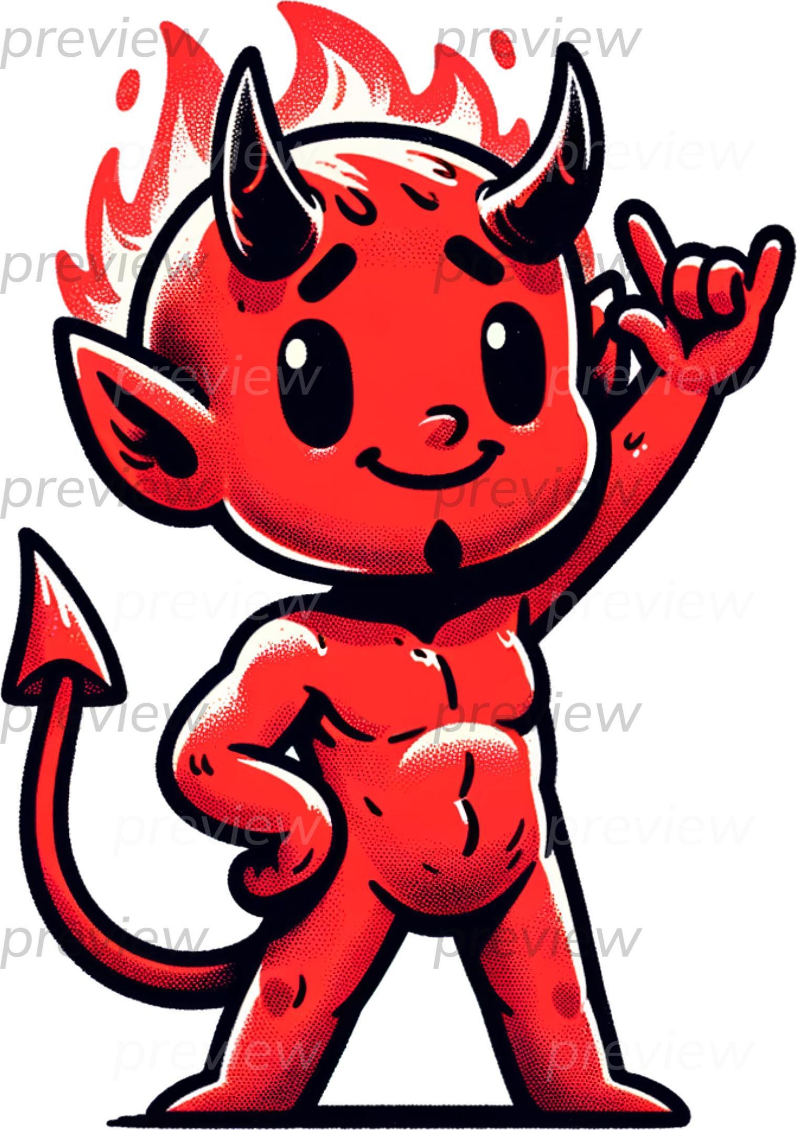Devil Clipart of Cartoon Devils and Demon PNG Images Bundle for ...