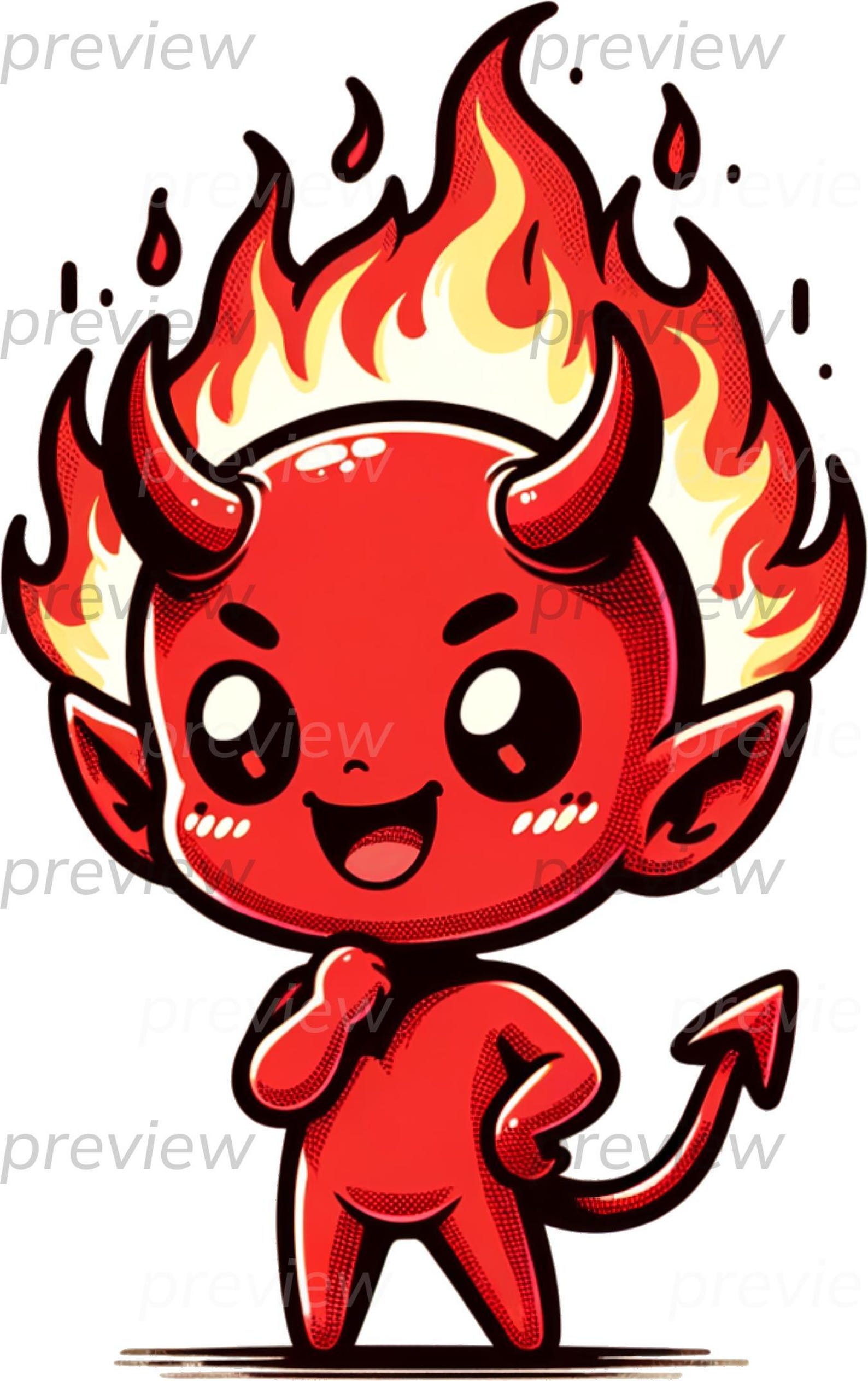 Devil Clipart of Cartoon Devils and Demon PNG Images Bundle for ...