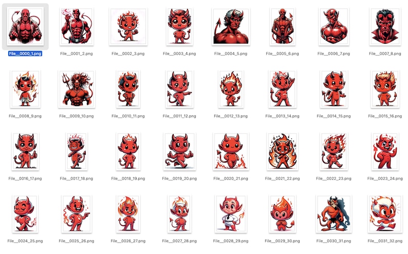 Devil Clipart of Cartoon Devils and Demon PNG Images Bundle for ...